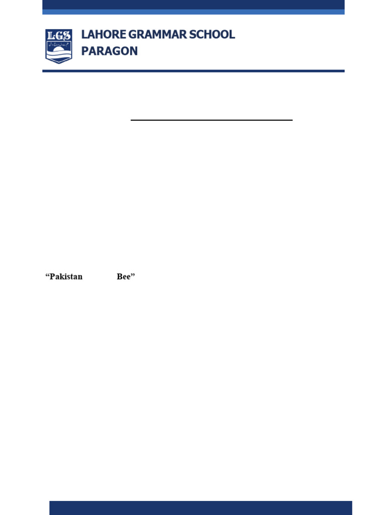 Pakistan Spelling Bee 2025 Announcement | PDF