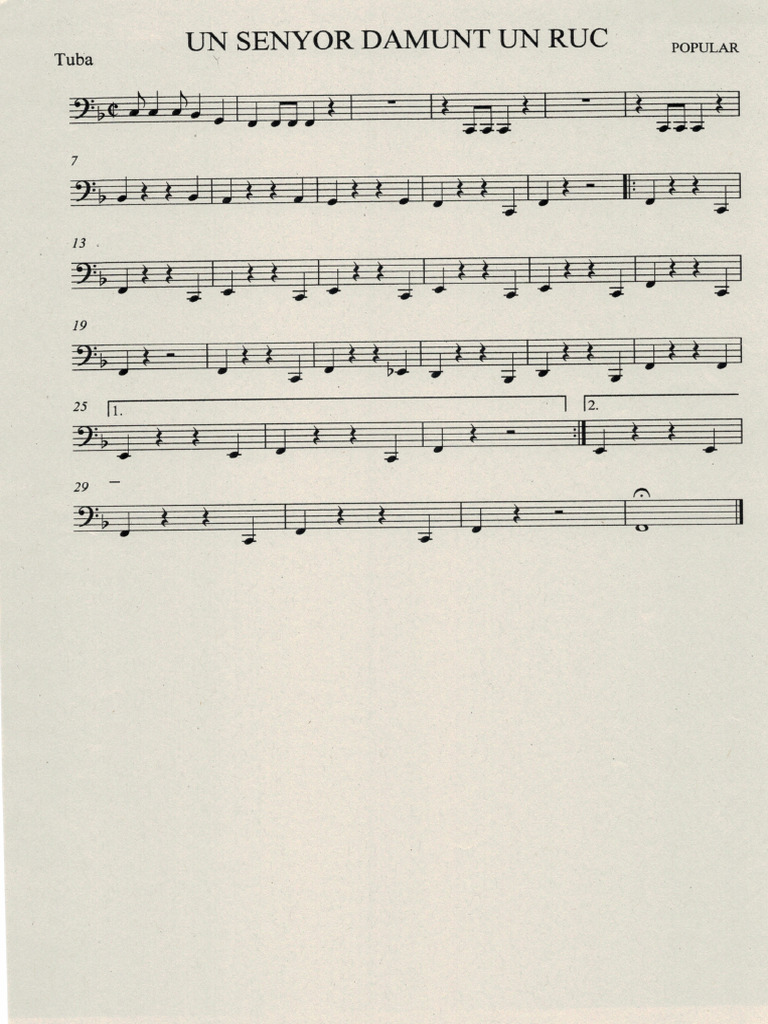 Un Senyor - Tuba | PDF