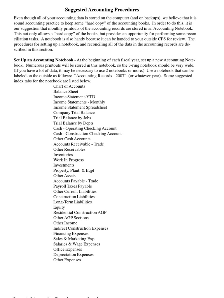 Suggested Accounting Procedures | PDF | Balance Sheet | Expense