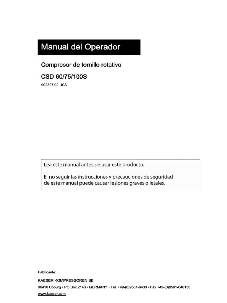 PDF Manual CSD 60-75-100s Compress | PDF