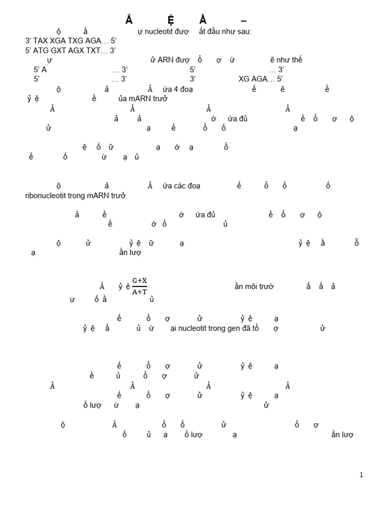 Trắc Nghiệm Phần Adn - Arn - 2 | PDF