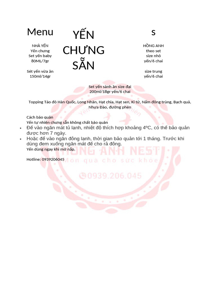 Menus | PDF