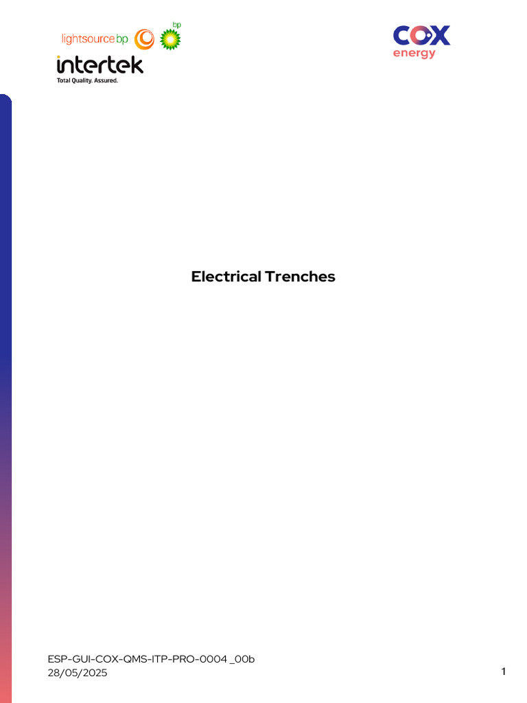Electrical Trench Guidelines for PV Projects | PDF | Road | Pipe (Fluid ...