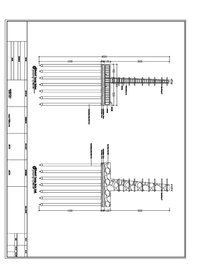 Detail Turap Beton & Detail Turap Batu Kali | PDF