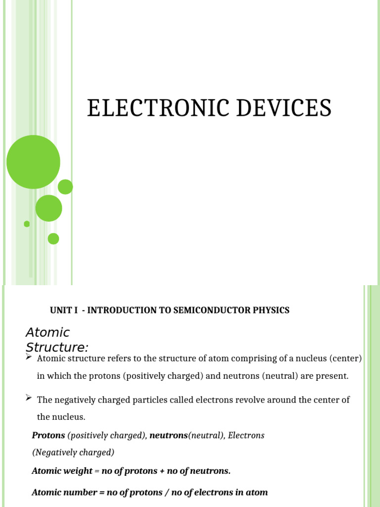 1st Year Semiconductor Materials Pdf Semiconductors Electrical