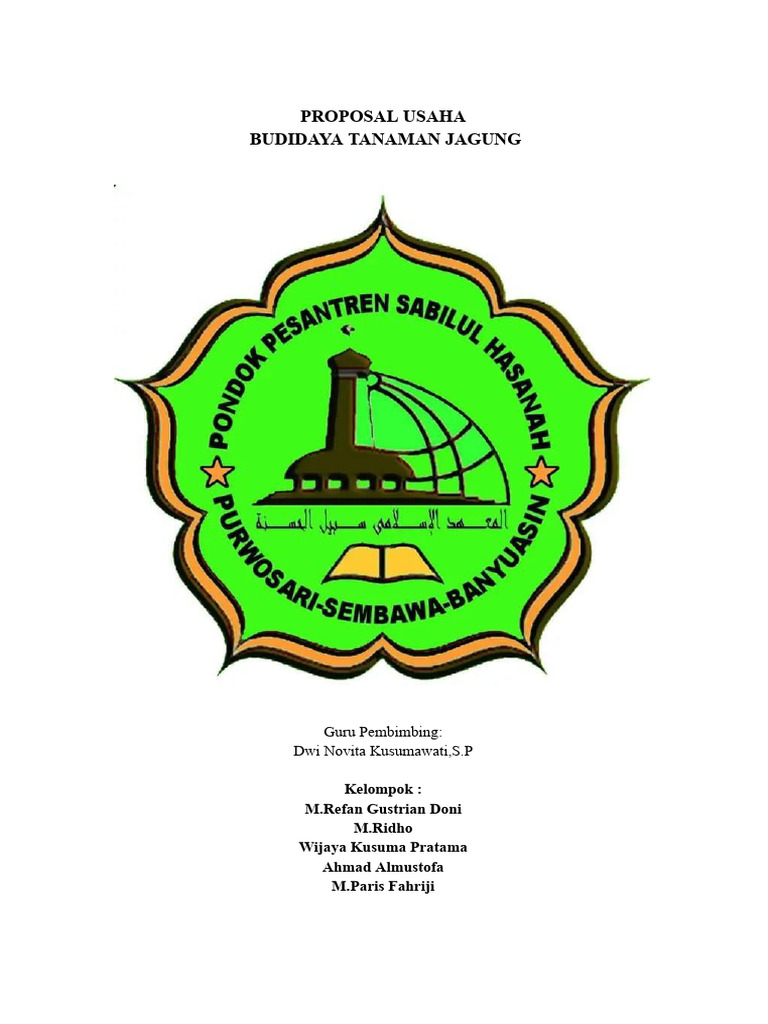 Proposal Usaha Budidaya Tanaman Jagung: Guru Pembimbing: Dwi Novita ...