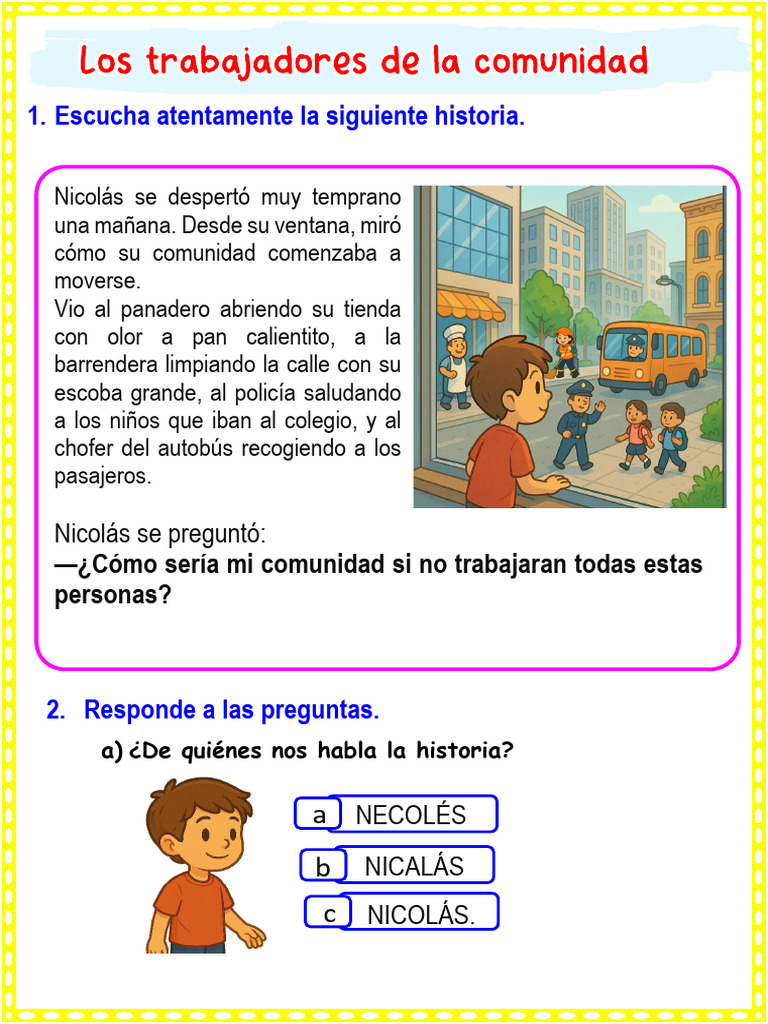 FICHA: Trabajadores de La Comunidad | PDF