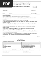 Class 9 SST Half Yearly Exam Sample Paper 2025-26 | PDF | French ...