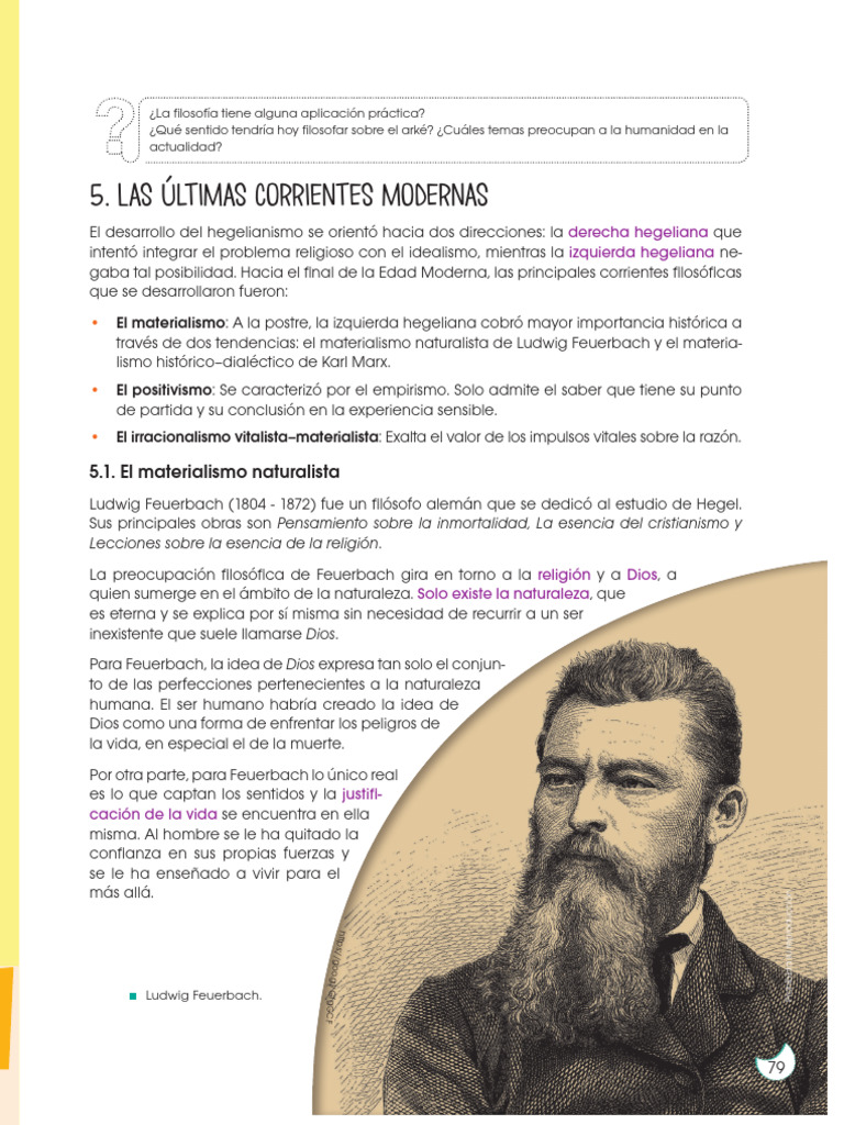 Corrientes filosóficas modernas: materialismo y más | PDF | Karl Marx ...