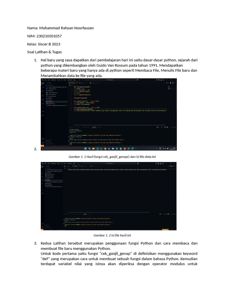 Belajar Dasar Python: Fungsi dan File | PDF