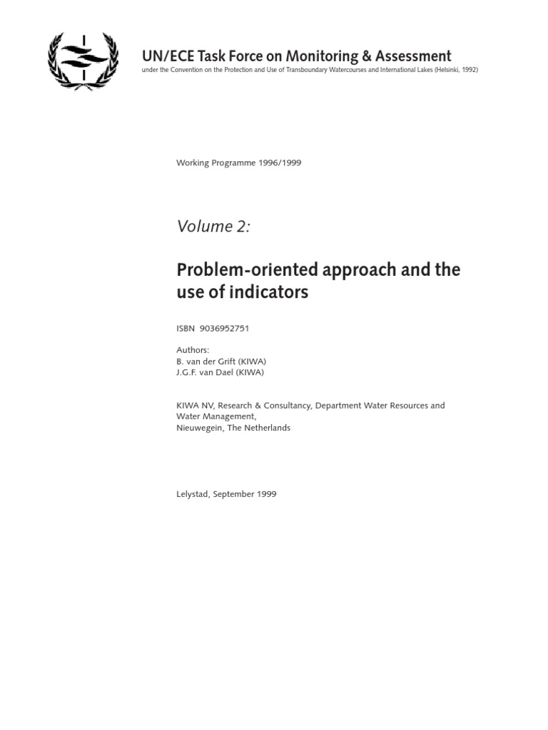 Problem Oriented Approach Pdf Water Resources Environmental