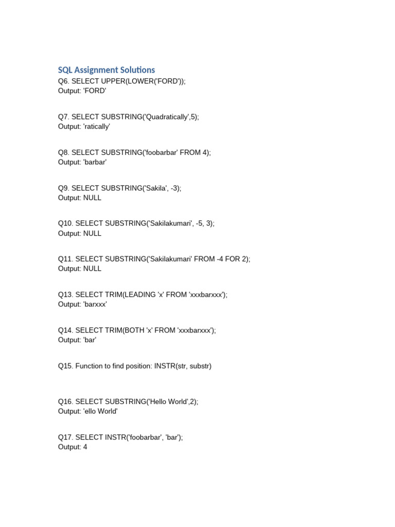 Temp SQL Assignment | PDF