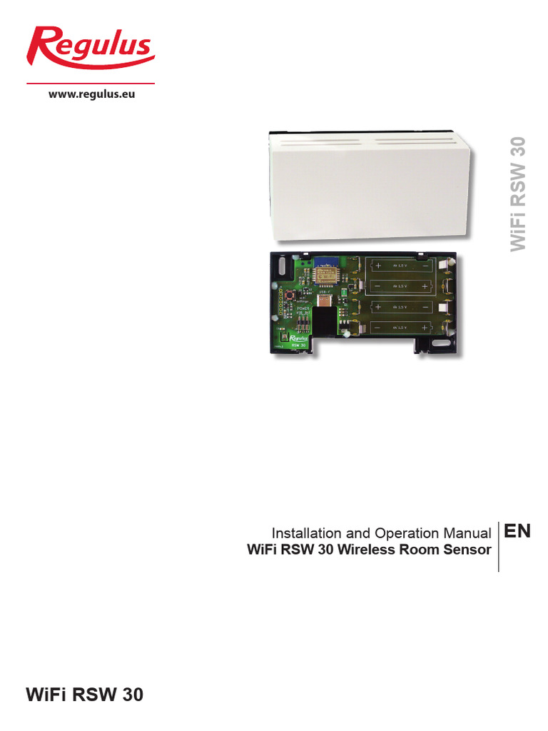 Regulus Wifi RSW 30 Room Sensor | PDF | Wi Fi | Computer Engineering