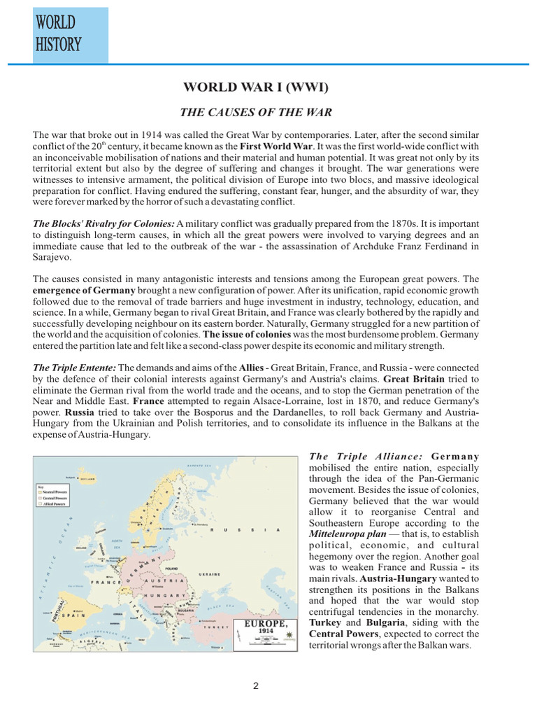 Immediate Cause of World War I | PDF | German Empire | Austria Hungary