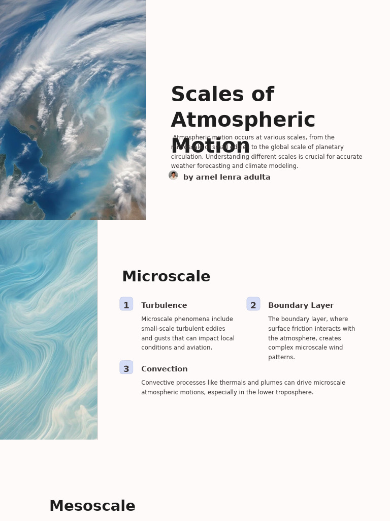 Scales of Atmospheric Motion Explained | PDF | Weather | Wound
