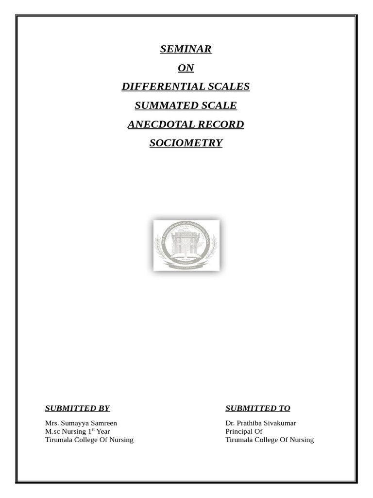 Summated Scale Overview and Applications | PDF | Likert Scale ...