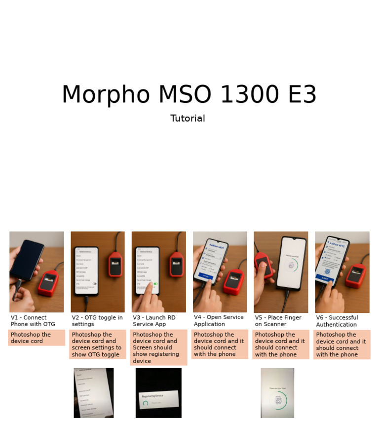 Morpho MSO 1300 E3 Connection Guide | PDF