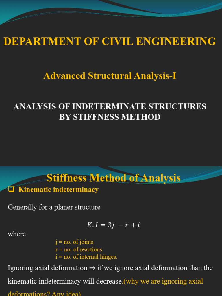 Lecture 04 (Stiffness Methods) | PDF | Stiffness | Beam (Structure)