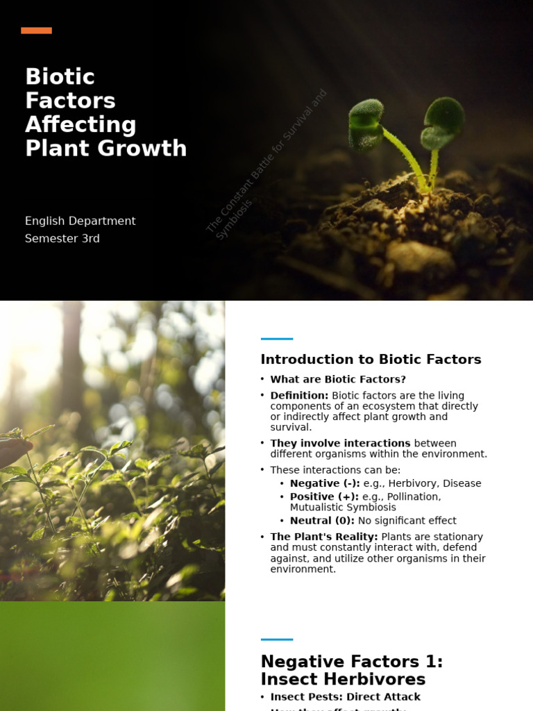 Biotic Factors Impacting Plant Growth | PDF | Plants | Symbiosis
