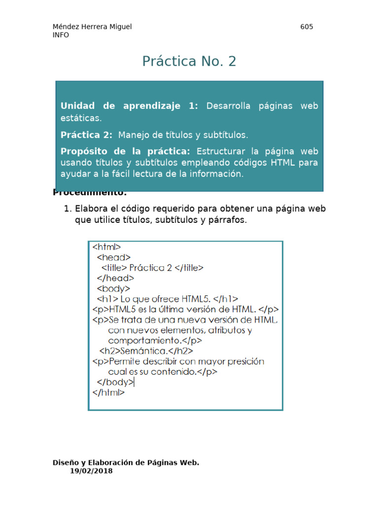 Estructura de Páginas Web en HTML | PDF