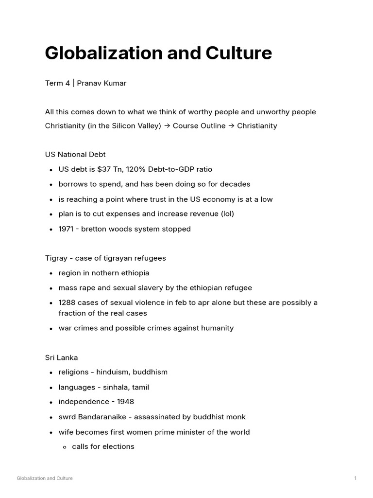 GC Notes | PDF | Economics | Slavery In The United States