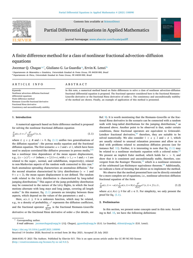 A Finite Difference Method For A Class of Nonlinear Fractional ...