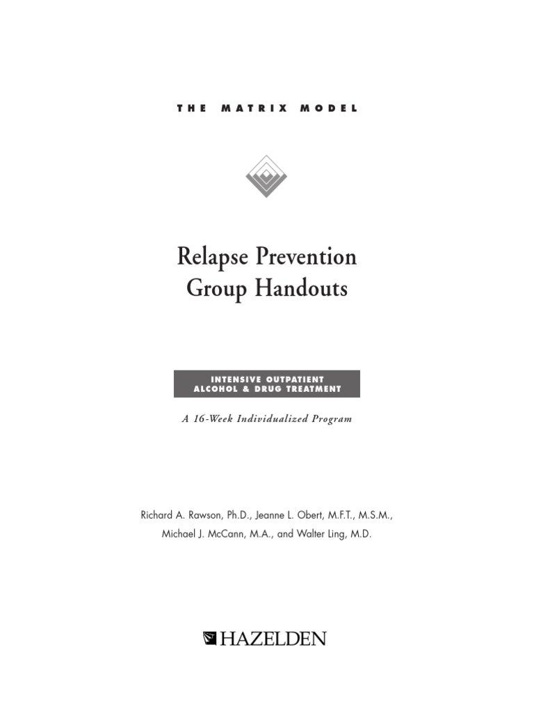 Matrix Model Relapse Prevention Group Handouts | PDF | Substance Abuse ...