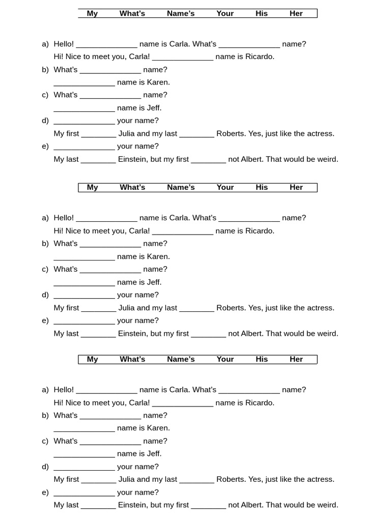 Unit 1 - Introducing Myself (EXTRA) | PDF