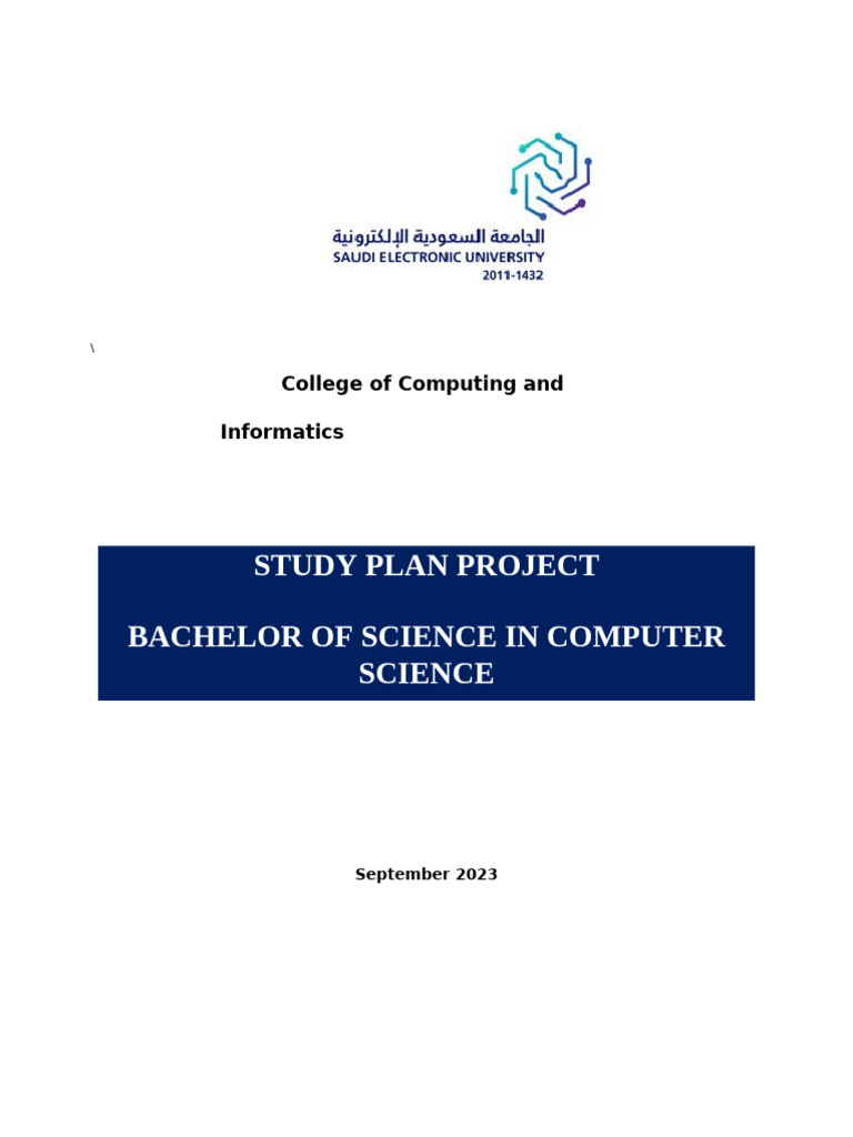 BSc in Computer Science Study Plan | PDF | Databases | Computer Science