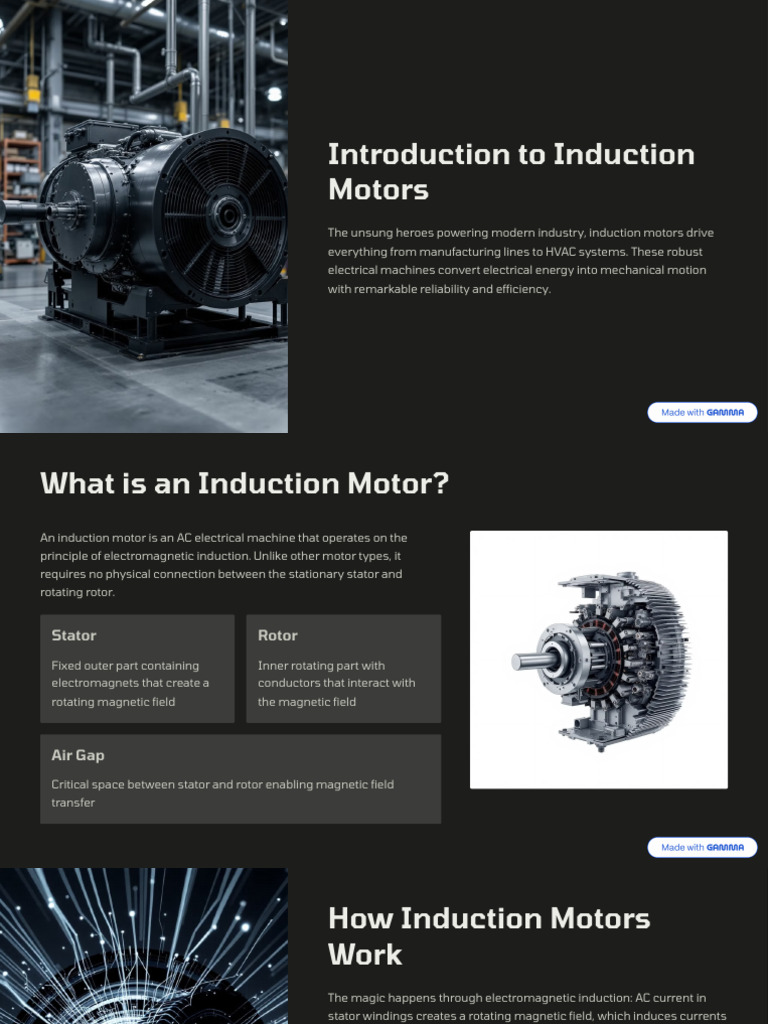Induction Motors: Industrial Powerhouses | PDF | Electric Motor ...