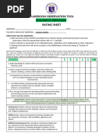 Annex A - PMES Tool For Proficient Teachers SY 2024 2025 | PDF ...