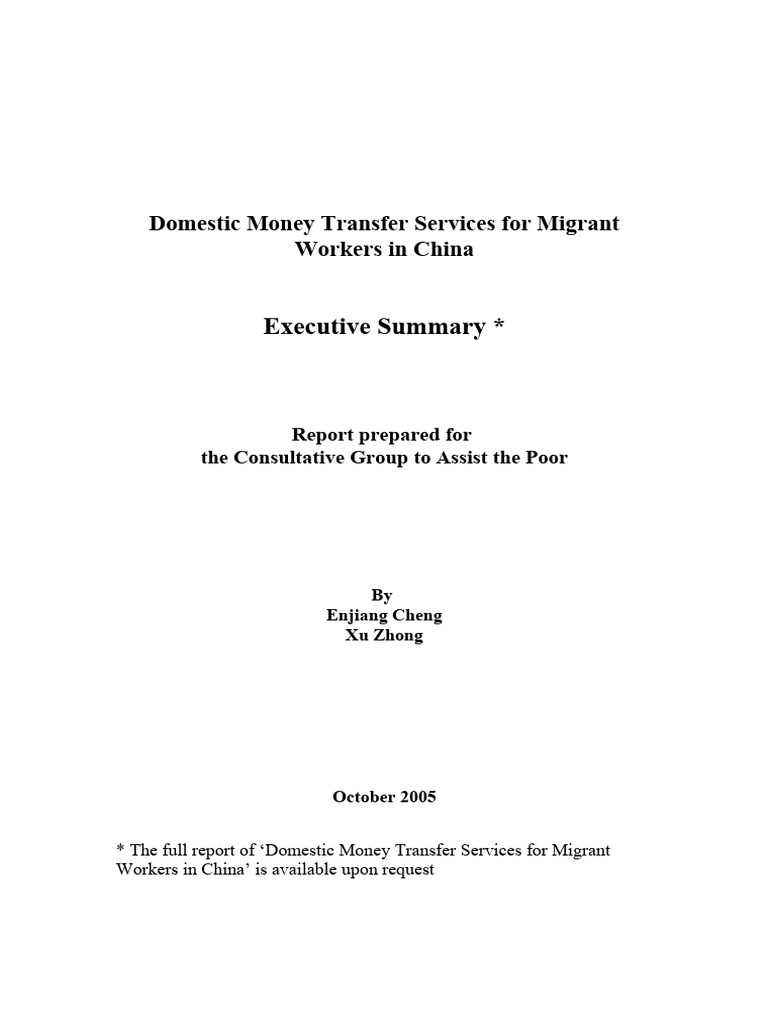 MFG en Paper Domestic Money Transfer Services For Migrant Workers in ...