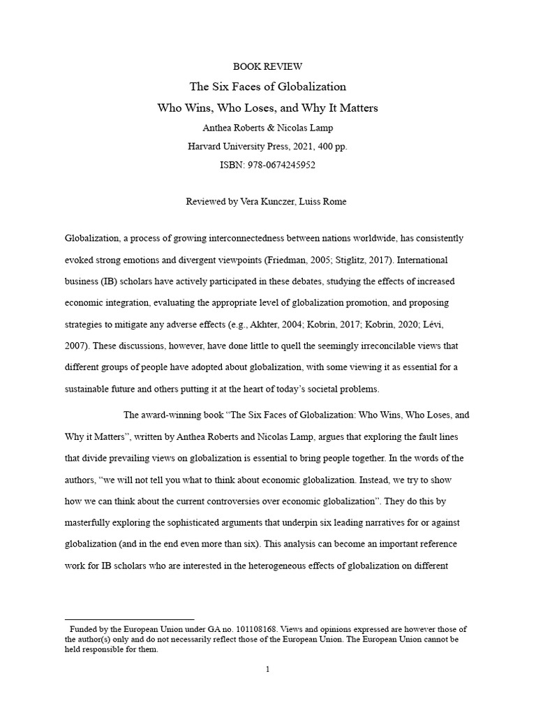 Globalization's Six Competing Narratives | PDF | Globalization | Free Trade