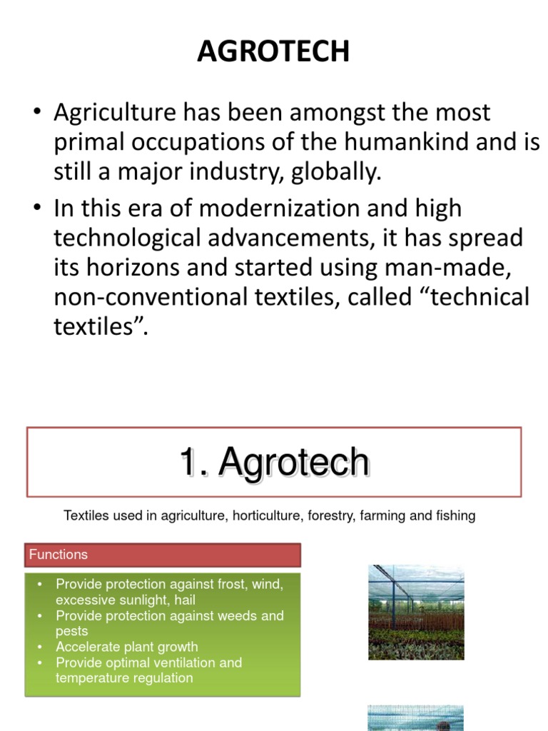 Agrotech: Technical Textiles in Agriculture | PDF | Home & Garden