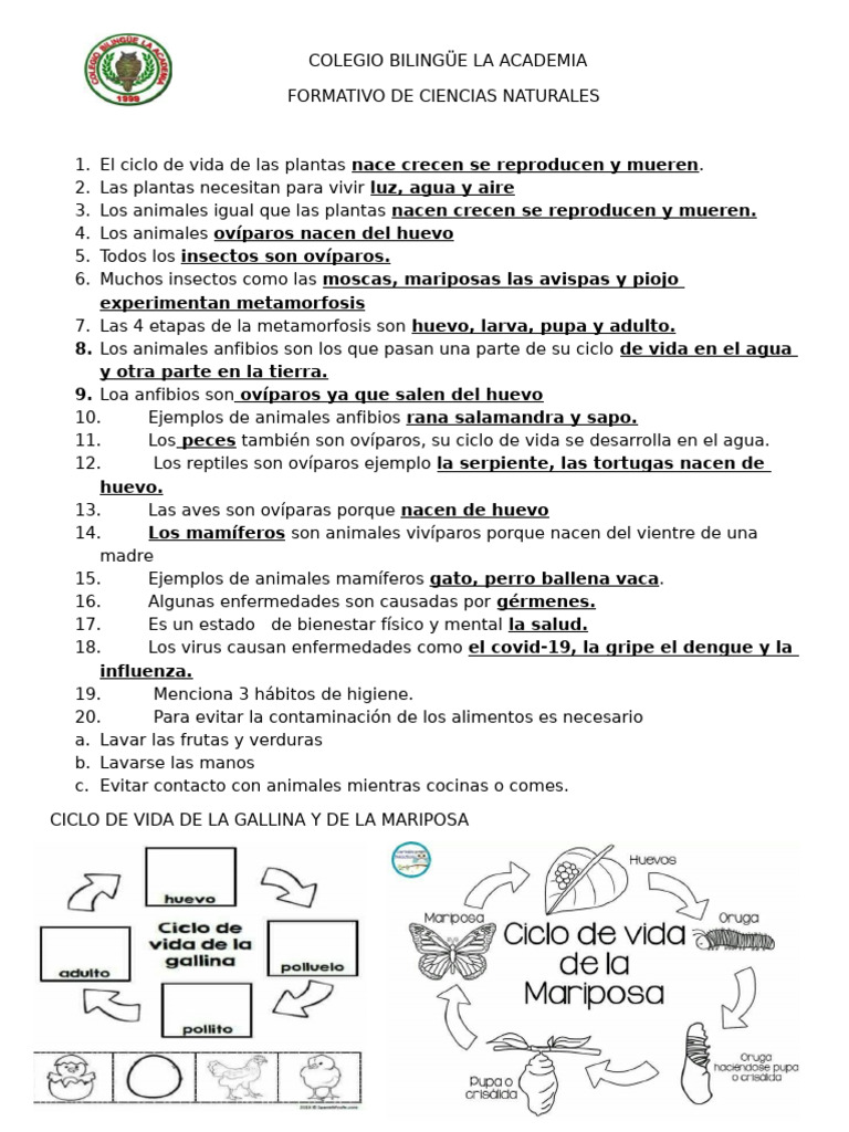 Ciclo de Vida de Plantas y Animales | PDF