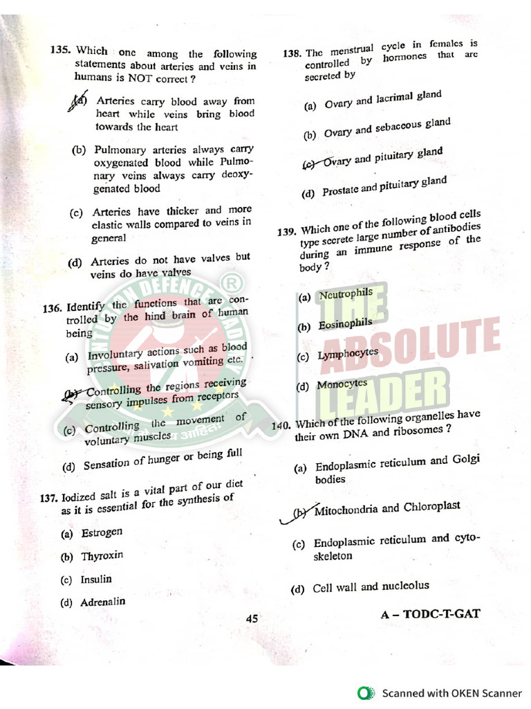Nda 2 2025 Gat Set A Question Paper | PDF