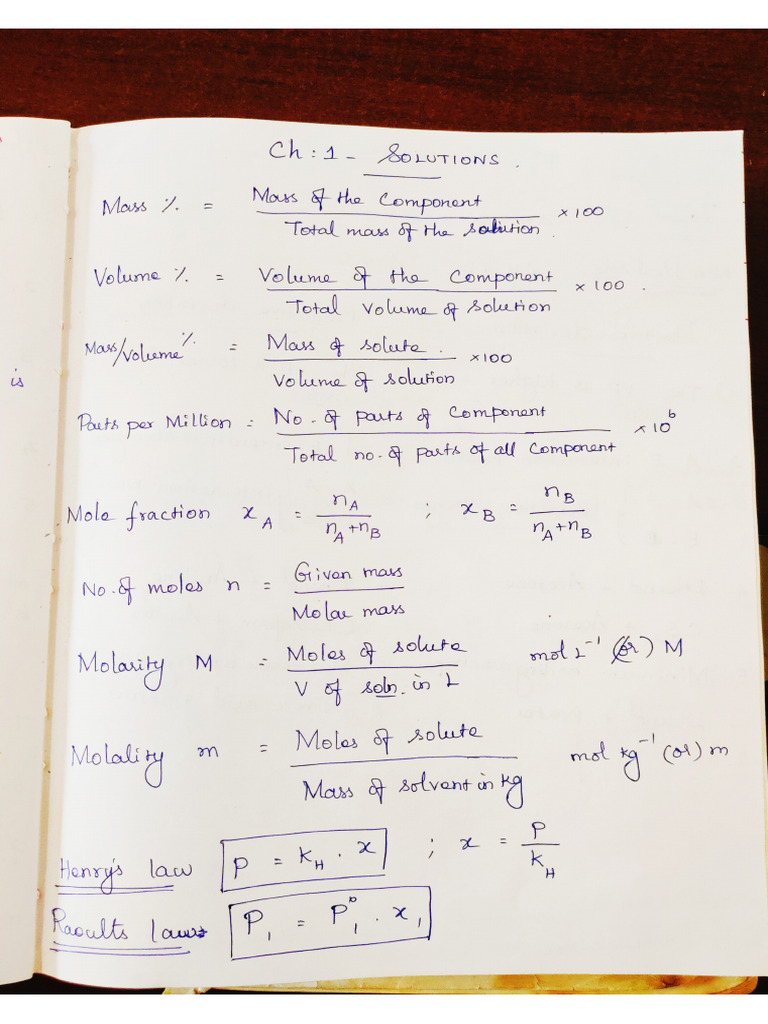 Solutions Formula | PDF