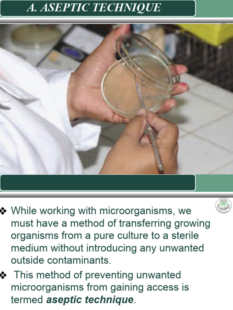 Unit 1 PPT 2 Isolation of Pure Culture and Sterile Transfer | PDF | Growth Medium | Agar