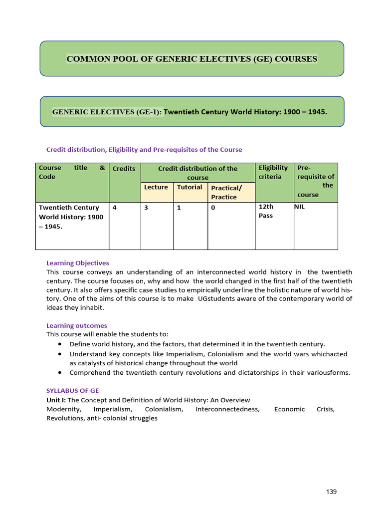 Twentieth Century World History Course | PDF | Ideologies | Political ...