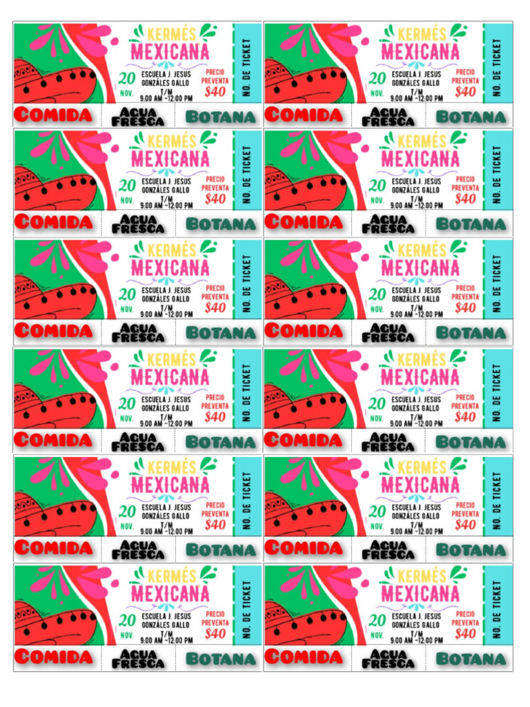 Boletos Kermes | PDF