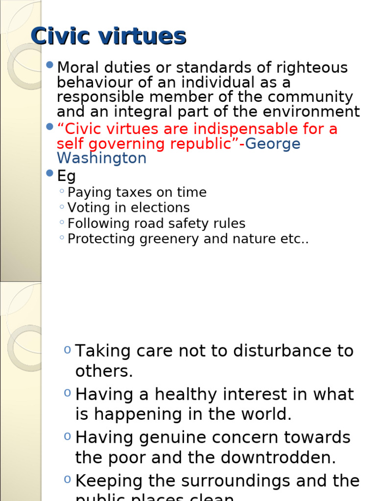 Understanding Civic Virtues | PDF | Citizenship | Social Psychology
