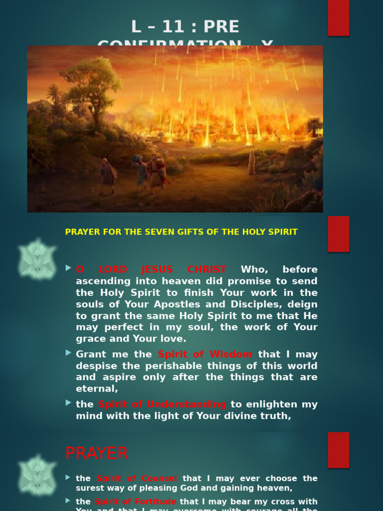 Prayer for the Seven Gifts of the Holy Spirit | PDF | Sodom And ...