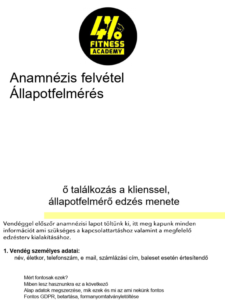 Allapotfelmeres | PDF