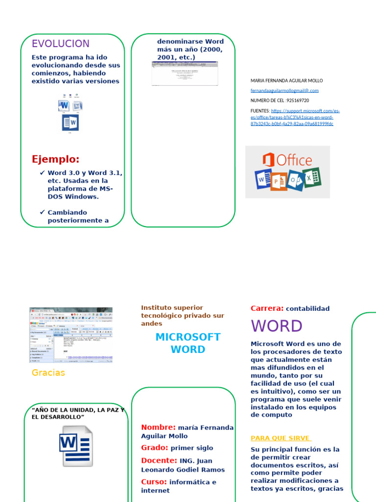 Triptico FOLLETO Microsoft Office WORD | PDF | Microsoft Word | Microsoft Office
