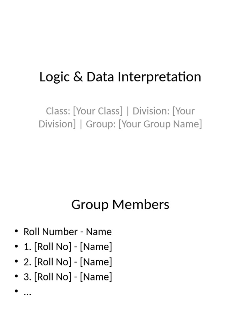 Logic and Data Interpretation Skills | PDF