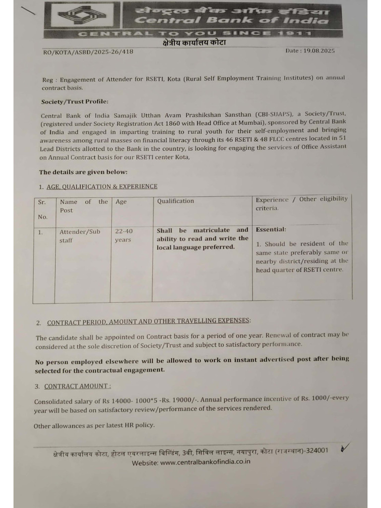 RSETI Faculty and Attender Guidelines | PDF