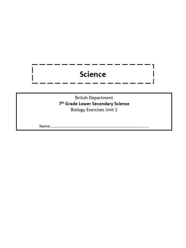 WorkSheet Unit 1 | PDF | Cell (Biology) | Speed