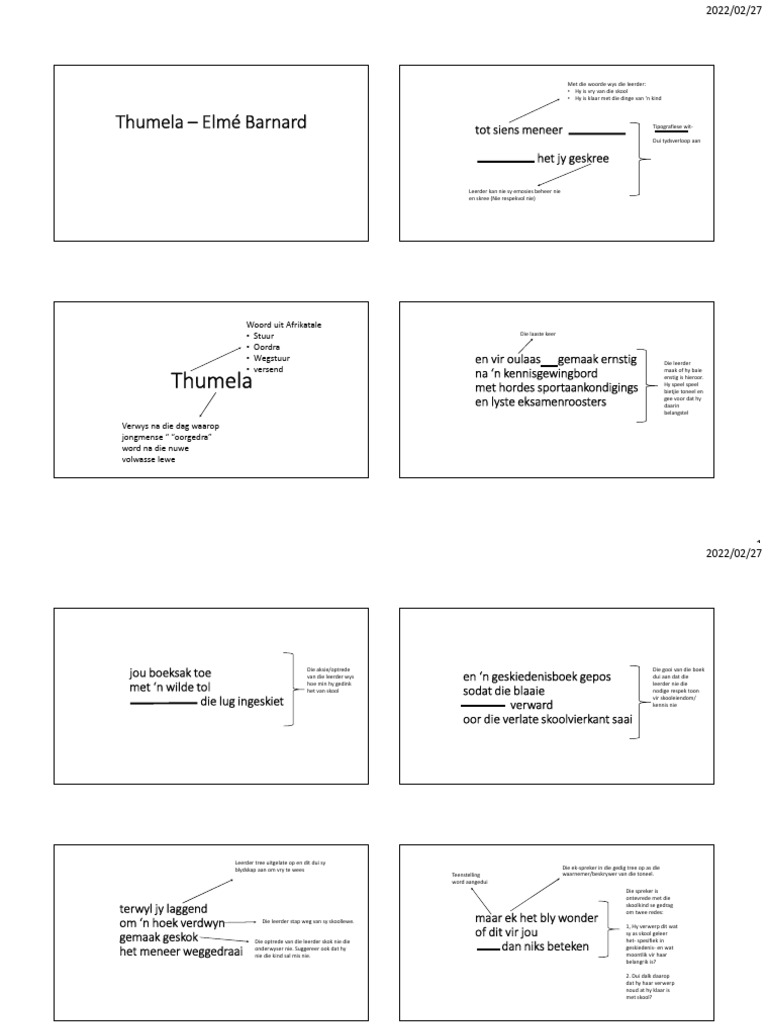 Thumela Ontleding | PDF