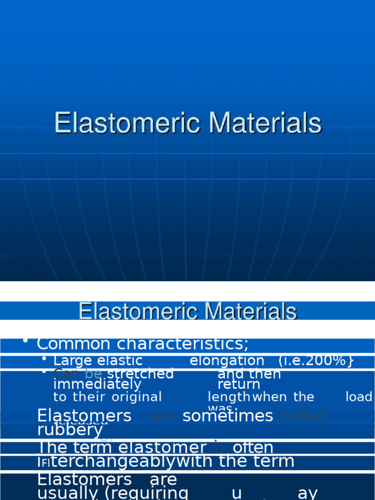 Understanding Elastomers and Their Properties | PDF | Elastomer ...