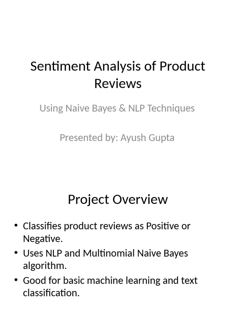 Sentiment Analysis Project Ayush | PDF